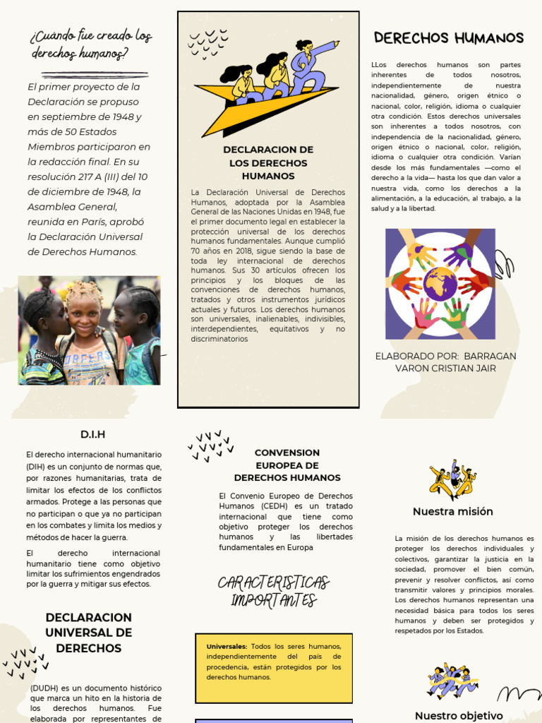 Folleto Derechos Humanos 1 | PDF | Derechos humanos | Ley humanitaria ...