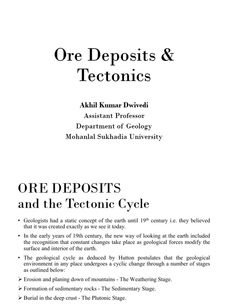 1916 - Plate Tectonics & Ore Deposits | PDF | Geology | Rift