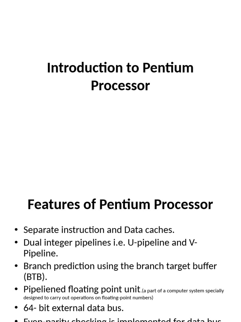 Module-5 - Pentium Processors - Final | PDF | Cpu Cache | Central Processing Unit