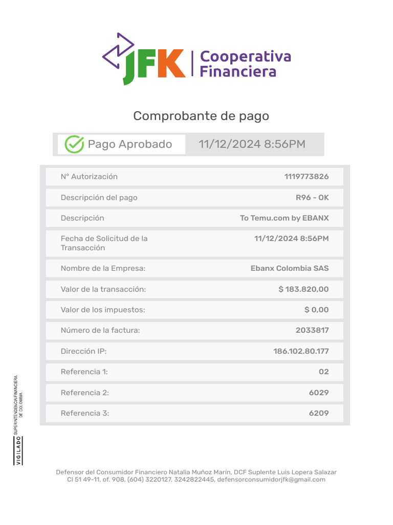 Comprobante de Pago | PDF