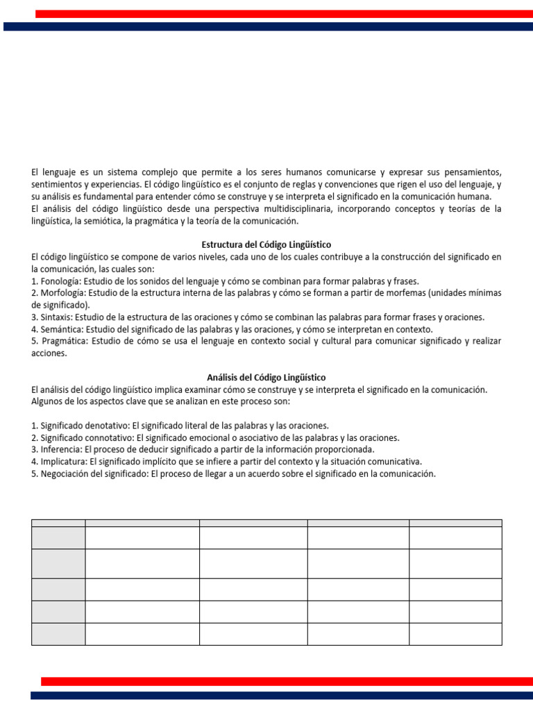 5 Codigo Linguistico | PDF | Palabra | Lingüística
