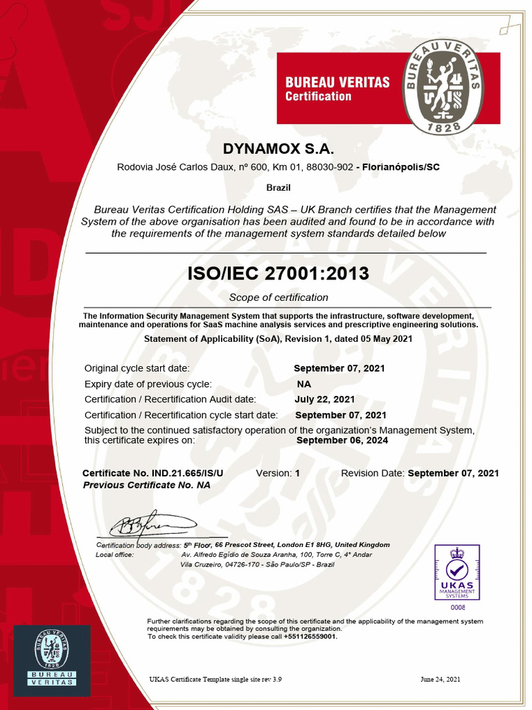 ISO 27001 Certification Overview | PDF