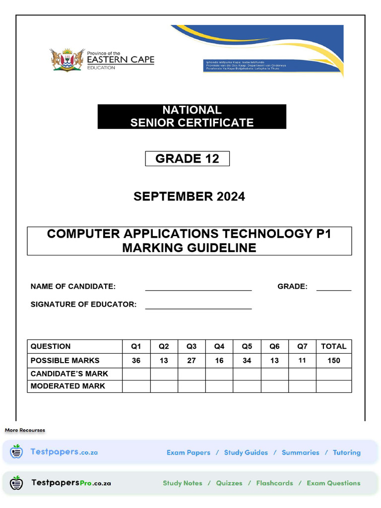 CAT P1 MEMO GR12 SEPT 2024 - English | PDF
