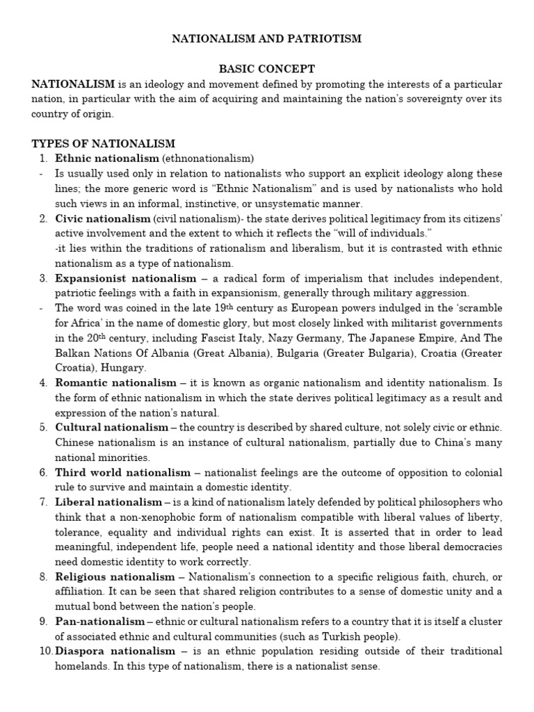 Lesson 2 Nationalism and Patriotism | PDF | Nationalism | Political Science