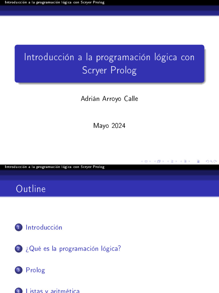 Introduccion Programacion Logica Scryer Prolog | PDF | Lógica | Lenguaje de programación