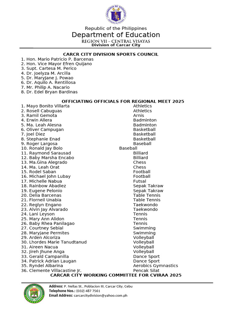 CVIRAA 2025 Committee Members | PDF