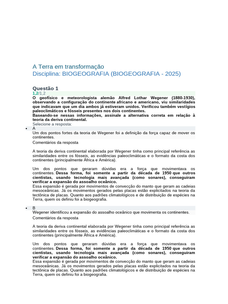 Evolução Geológica e Ciclos Climáticos | PDF | Terra | Escala de tempo ...