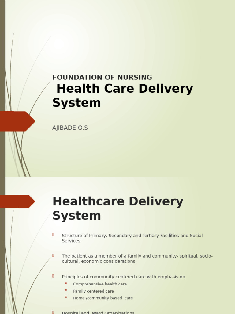 Healthcare Delivery System | PDF | Health Maintenance Organization ...