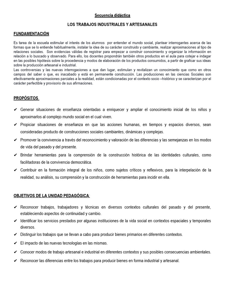 2-Sec. Didáct PRODUC. ART E INDL 2022 | PDF | Enseñando | Conocimiento
