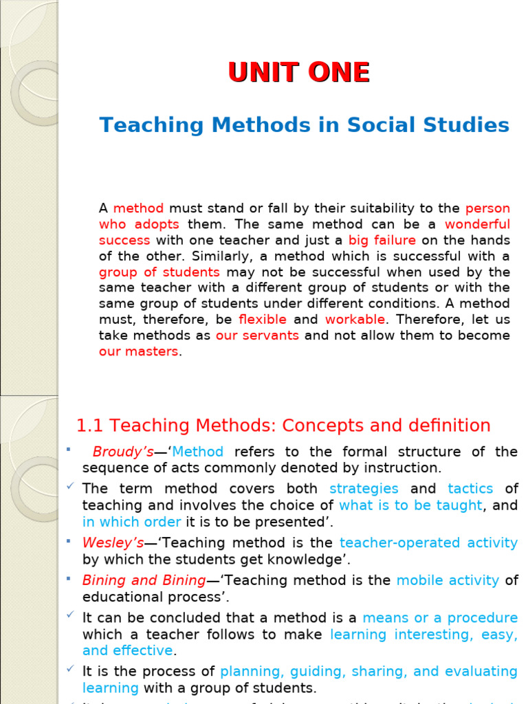 Effective Teaching Methods in Social Studies | PDF | Classroom Management | Teachers