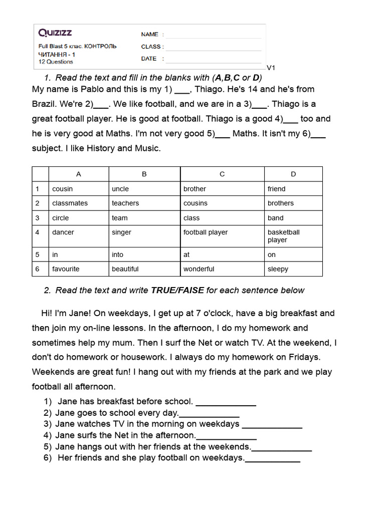 ESL Reading Comprehension Exercises | PDF