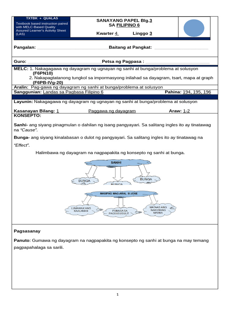 Las Q4 Filipino6 W3 | PDF