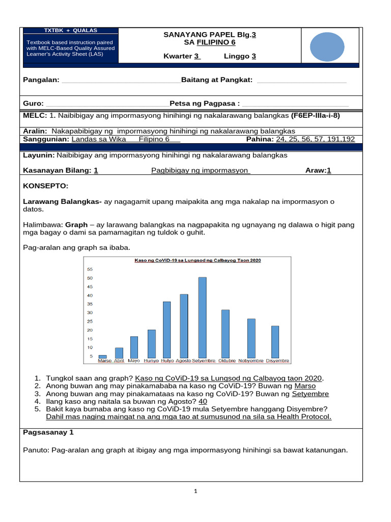 Las Q3 Filipino6 W3 | PDF