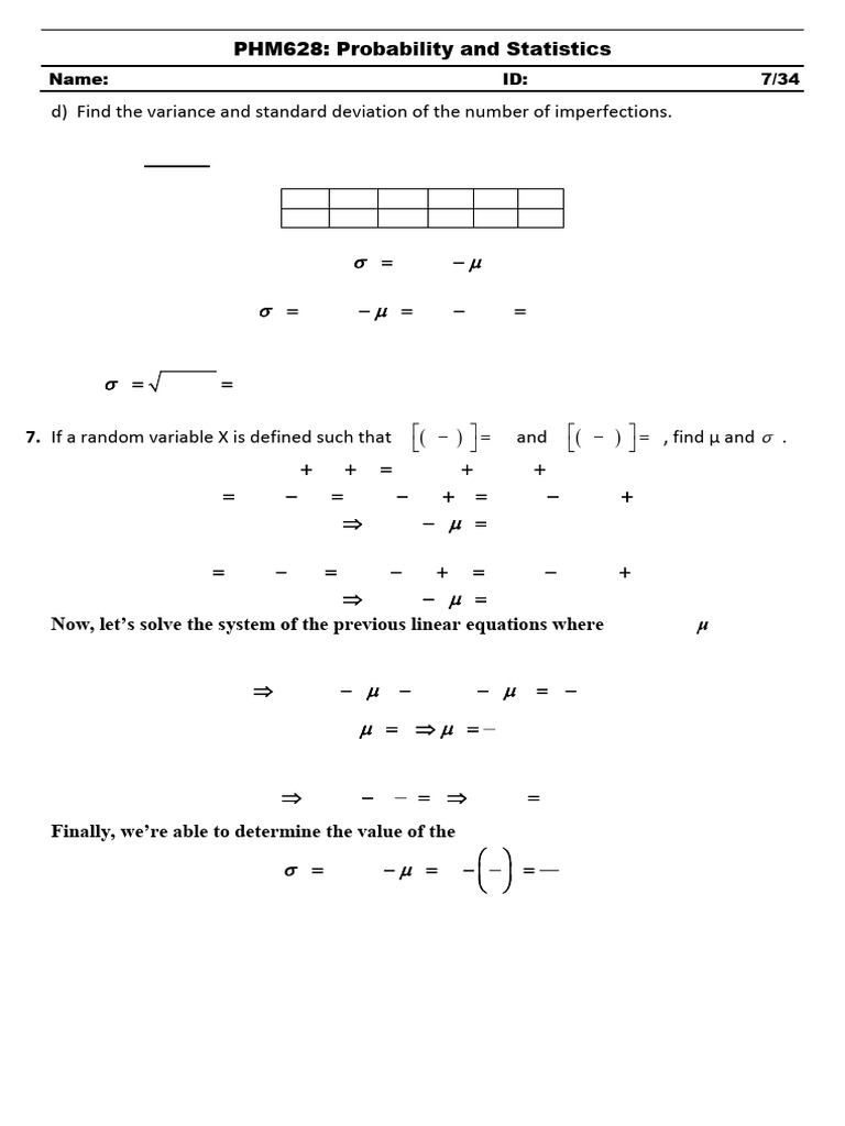 Assignments MA-39 | PDF | Variance | Equations
