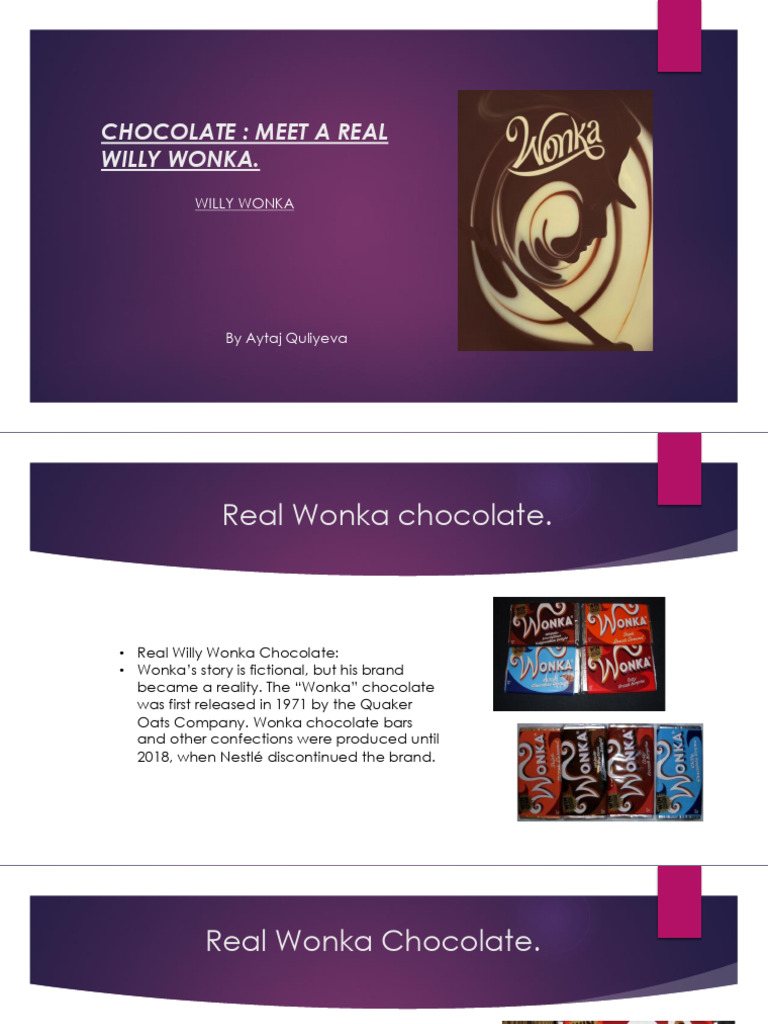 Willy Wonka Presentation | PDF | Chocolate | Sugar Confectionery