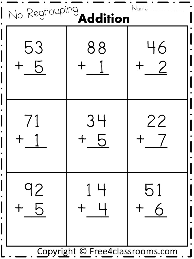 Addition 2 Digit No Regrouping B | PDF