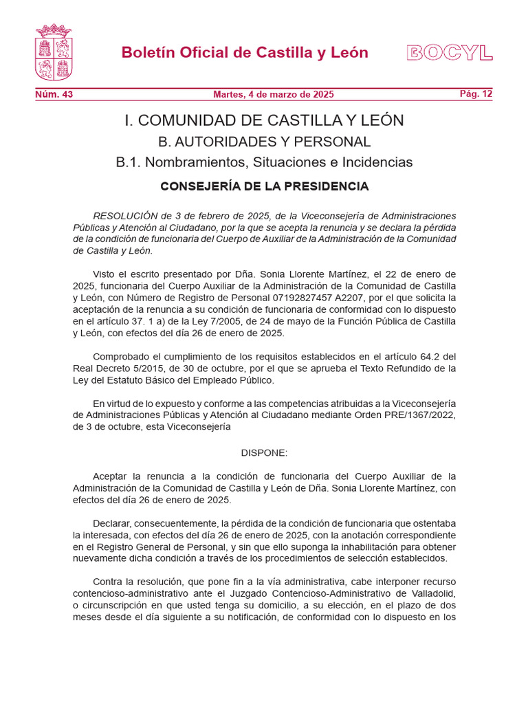 Bocyl D 04032025 1 | PDF | Gobierno