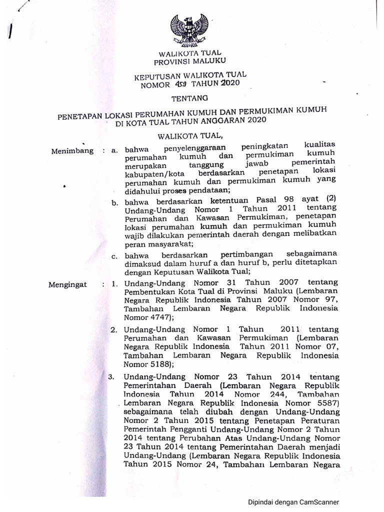 SK Kumuh Kota Tual 2020 | PDF