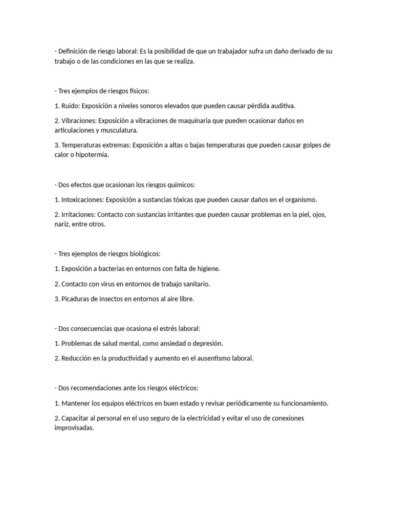 Definición de Riesgo Laboral | PDF