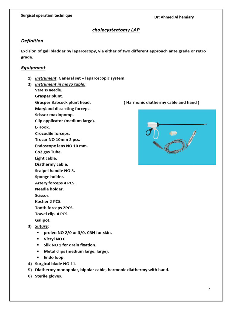 Cholecystectomy Open &lap | PDF | Gallbladder | Surgery