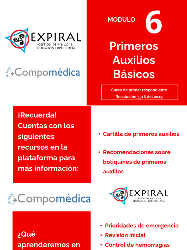 Modulo 6 - Primeros Auxilios Basicos | PDF | Quemar | Herida