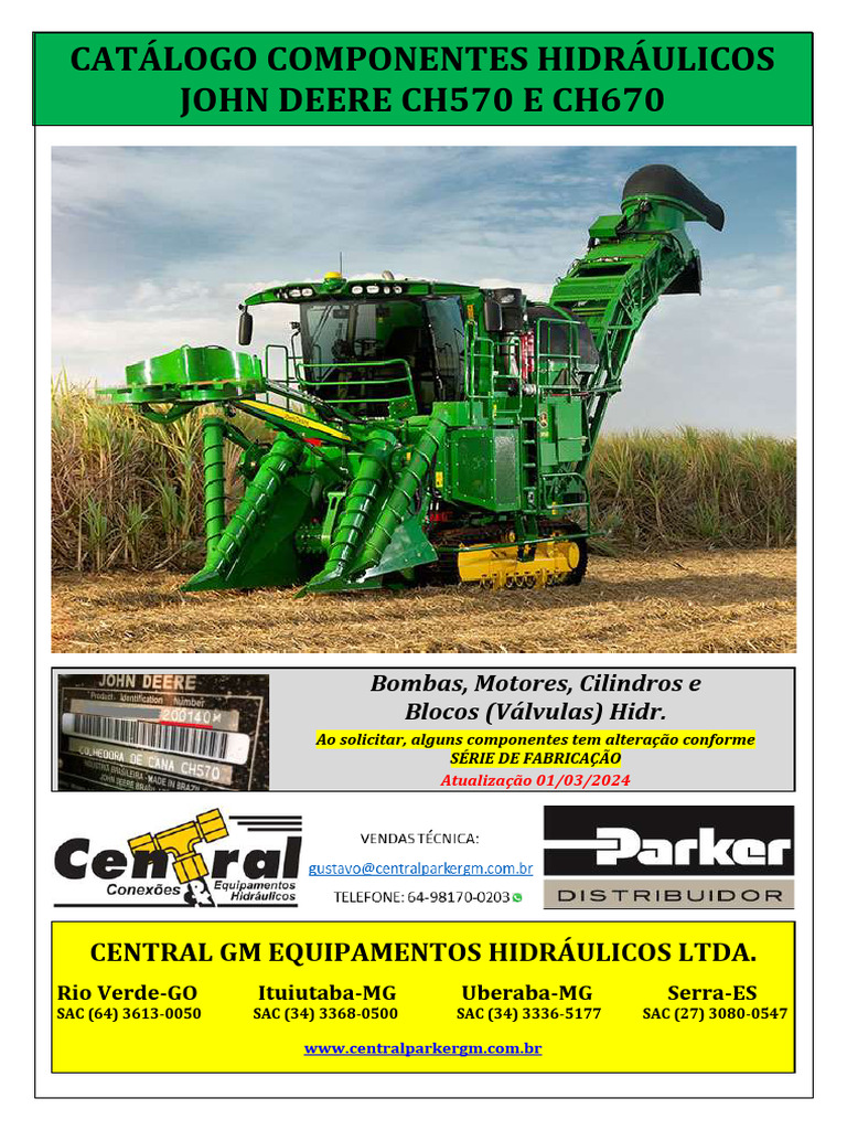 Catálogo Central PARKER - Componentes Hidráulicos - JOHN DEERE CH570 ...
