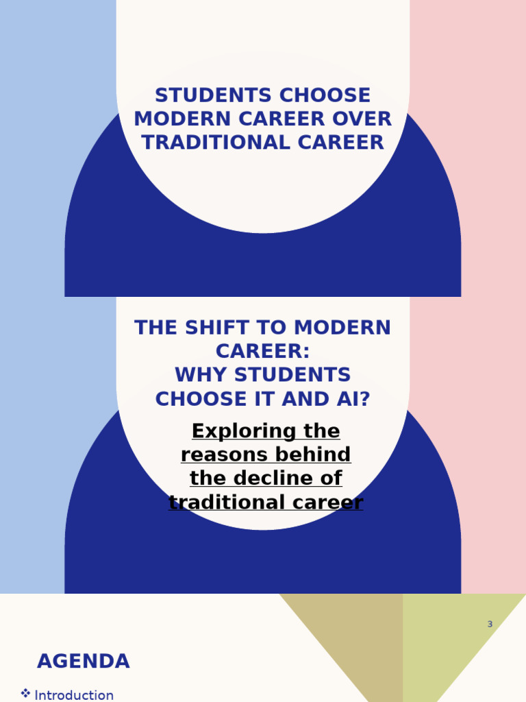 Students Choose Modern Career Over Traditional Career | PDF | Internet ...