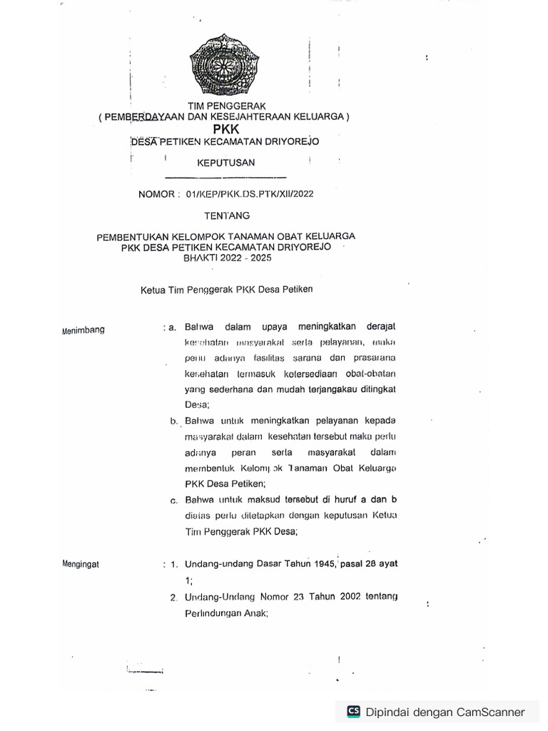 SK Kelompok Toga | PDF