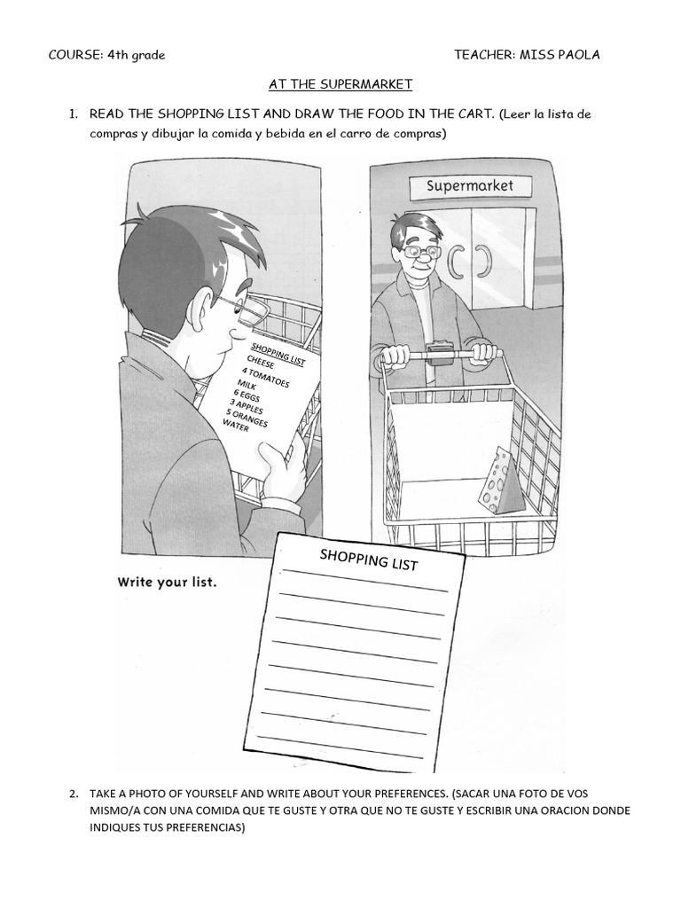 At The Supermarket | PDF