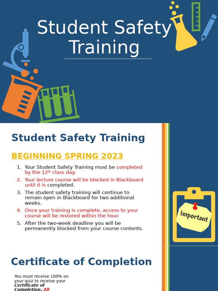 Student Safety Training - 12.1.2022 | PDF | Poison | Personal ...