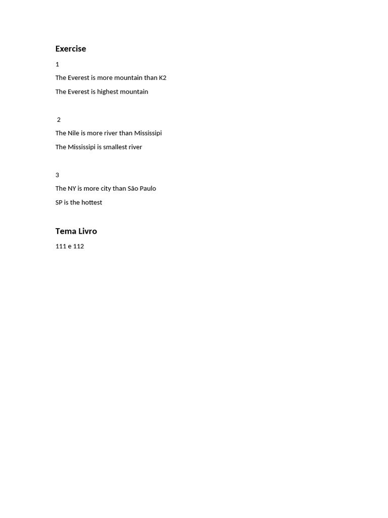 Exercise Pdf