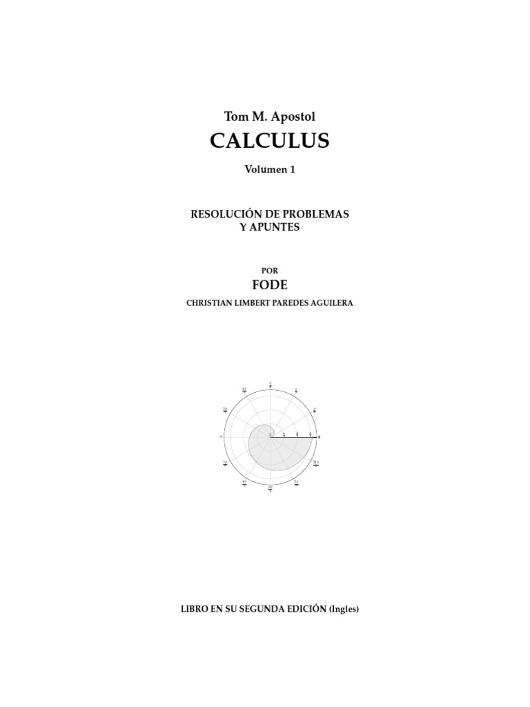 Tom Apostol Calculus Vol I Problemas Res | PDF | Integral | Prueba ...