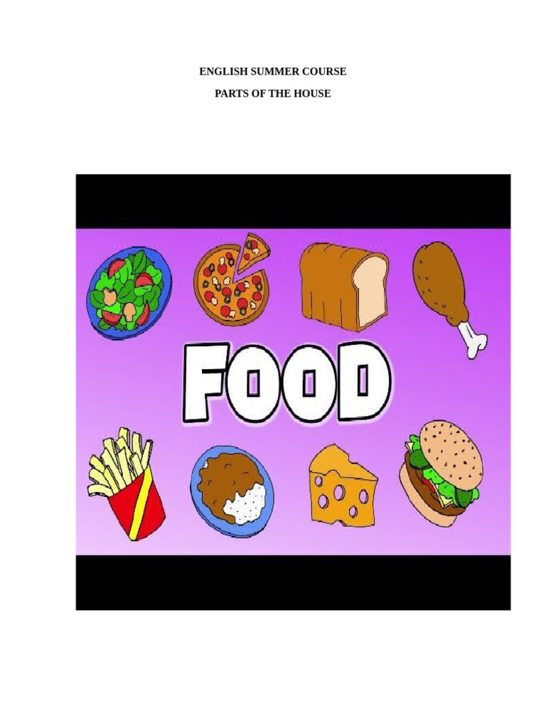ENGLISH SUMMER COURSE FOOD | PDF