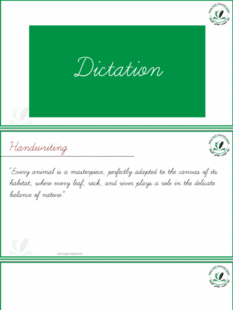 1st Dictation - Unit1 | PDF