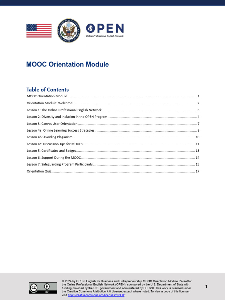 EBE MOOC Orientation Module Downloadable Packet | PDF | Educational Technology | Social Equality