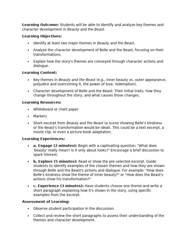 LIT-1 Learning Plan | PDF