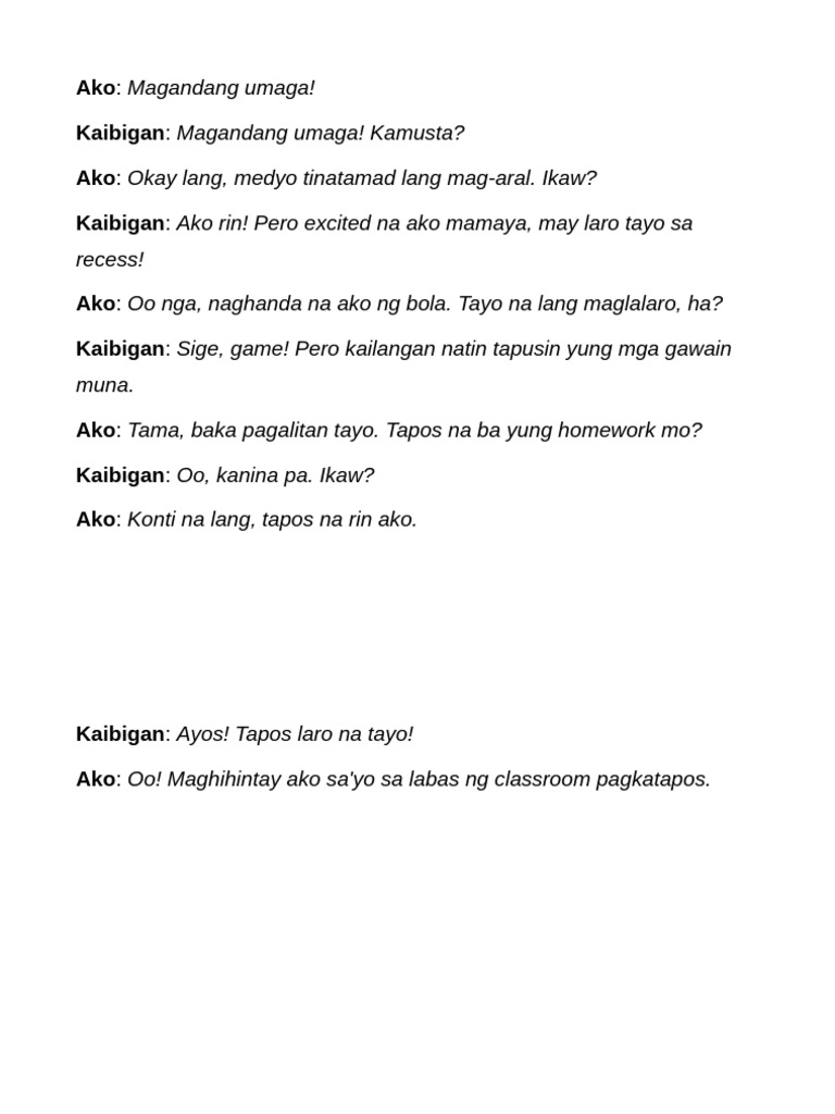 Filipino Conversation | PDF