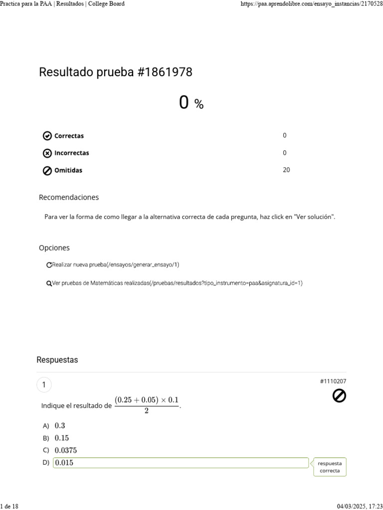 Resultados de Pruebas PAA | PDF | Triángulo | Ángulo