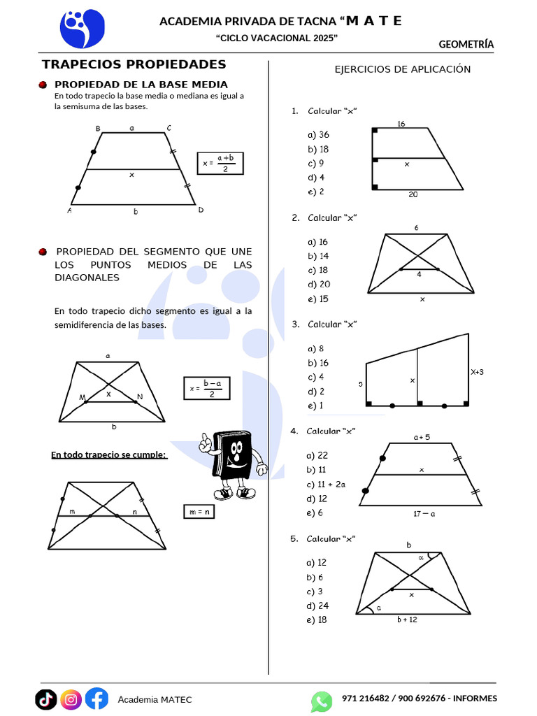 1ro y 2do Trapecios Propiedades | PDF