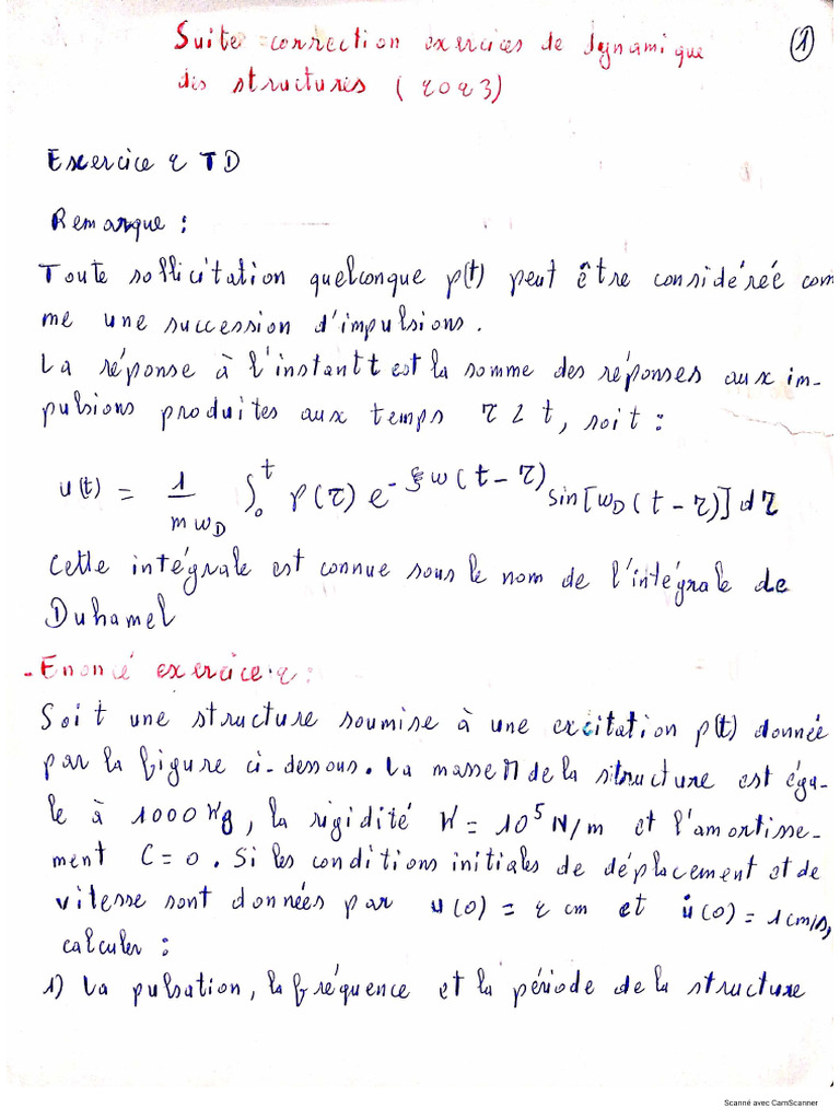 Suite Correction Dynamique Des Structures | PDF