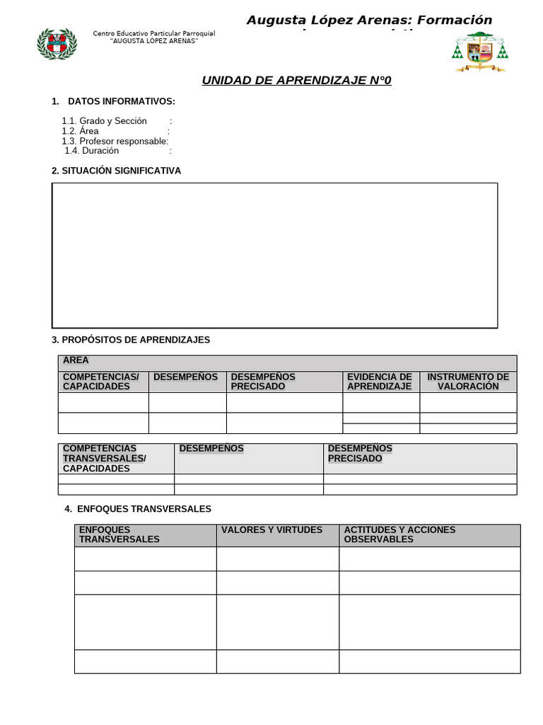 Unidad de Aprendizaje | PDF