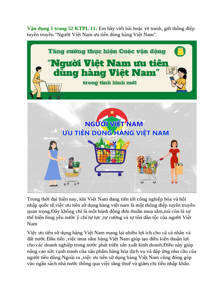 Vận dụng 1 trang 52 KTPL 11 | PDF