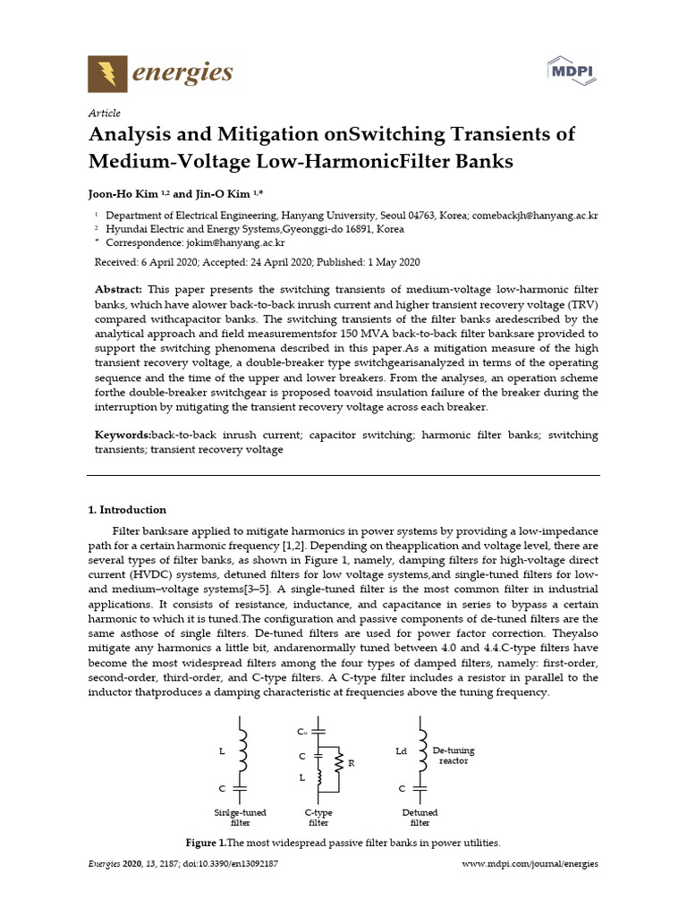 Mitigating Switching Transients in Filter Banks | PDF | Capacitor ...