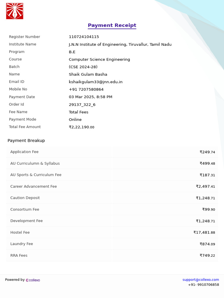 322 6-Payment Receipt | PDF | Fee | Receipt