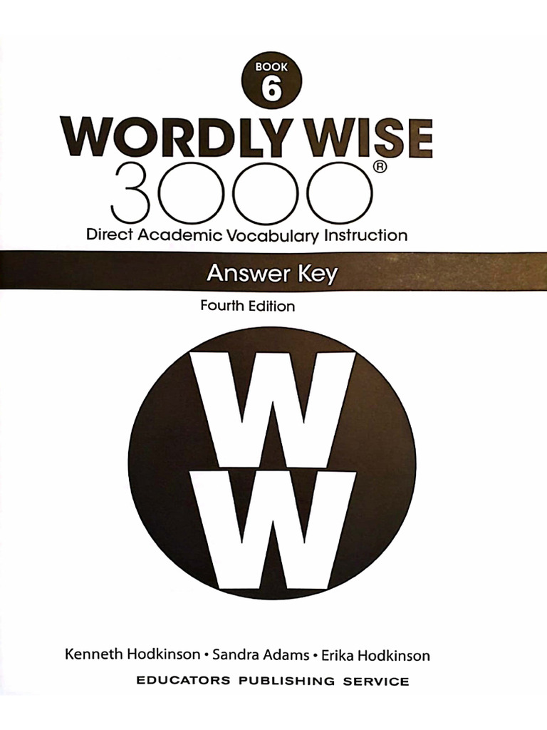 Wordly Wise 6 Answer Book | PDF