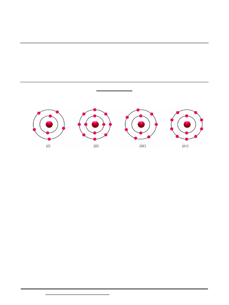 Class IX Science Practice Paper: Atom Structure | PDF | Atoms | Atomic ...