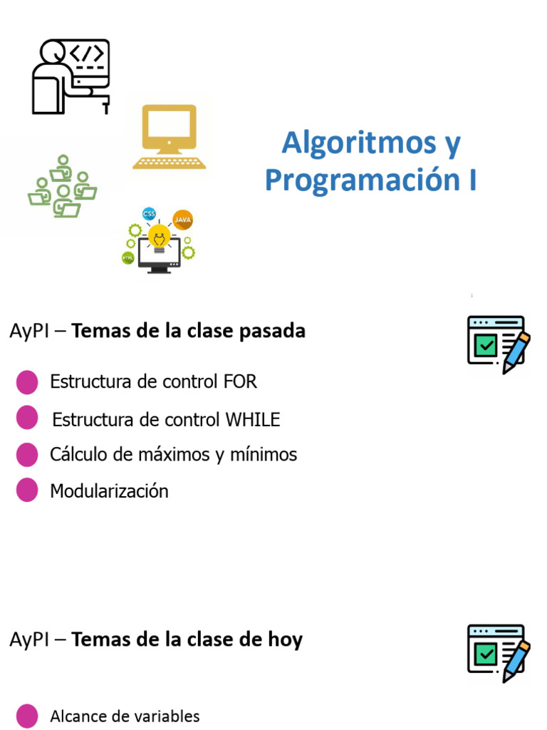 03 - Clase 3 | PDF | Parámetro (programación de computadora) | Variable (informática)
