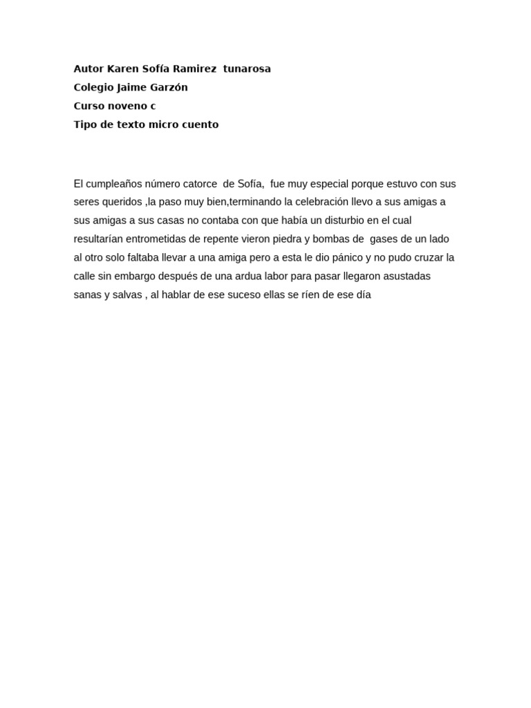 Micro Cuento | PDF