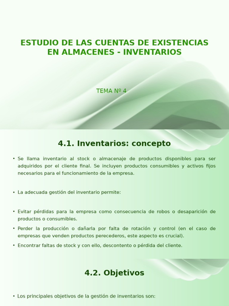 Tema #4 Estudio de Las Cuentas de Existencias en Almacenes | PDF | Precios | Business