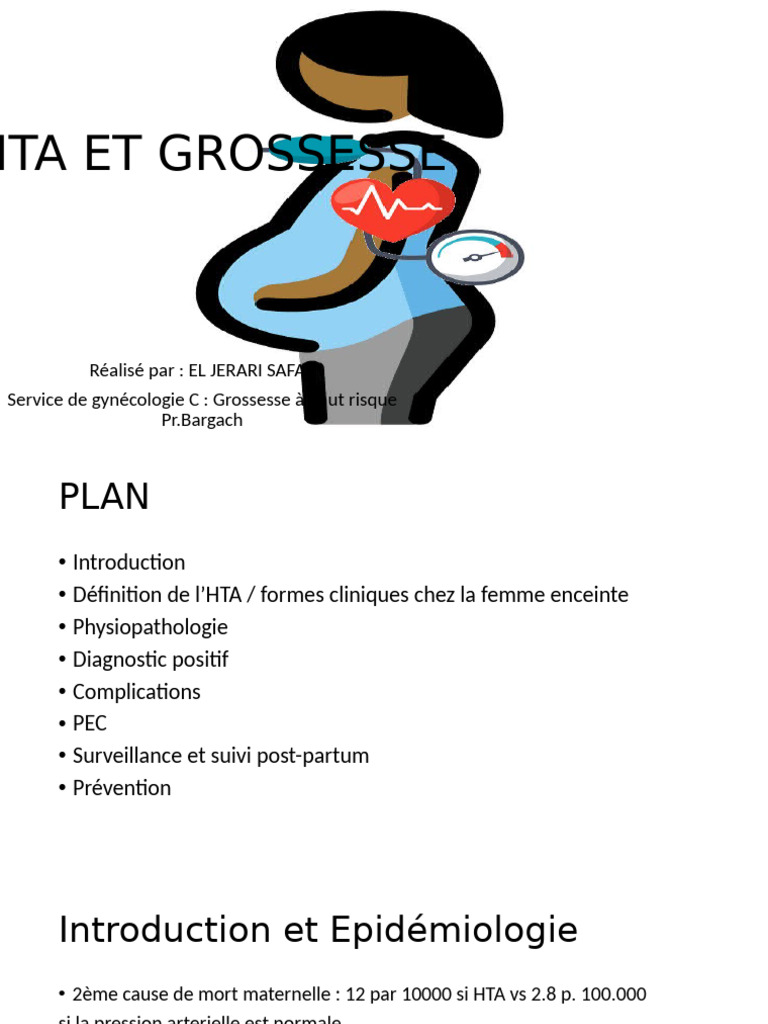 Hta Et Grossesse Topo Gyneco c (1) | PDF | Hypertension artérielle | Médecine clinique